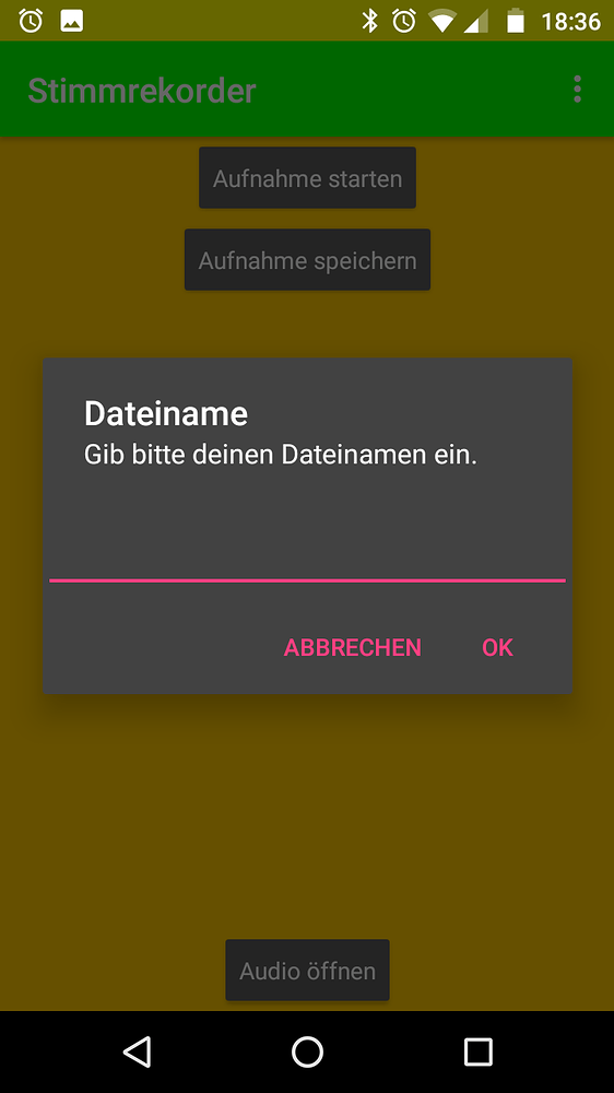 Save a sound recorder recording on the user's cell phone - MIT App ...