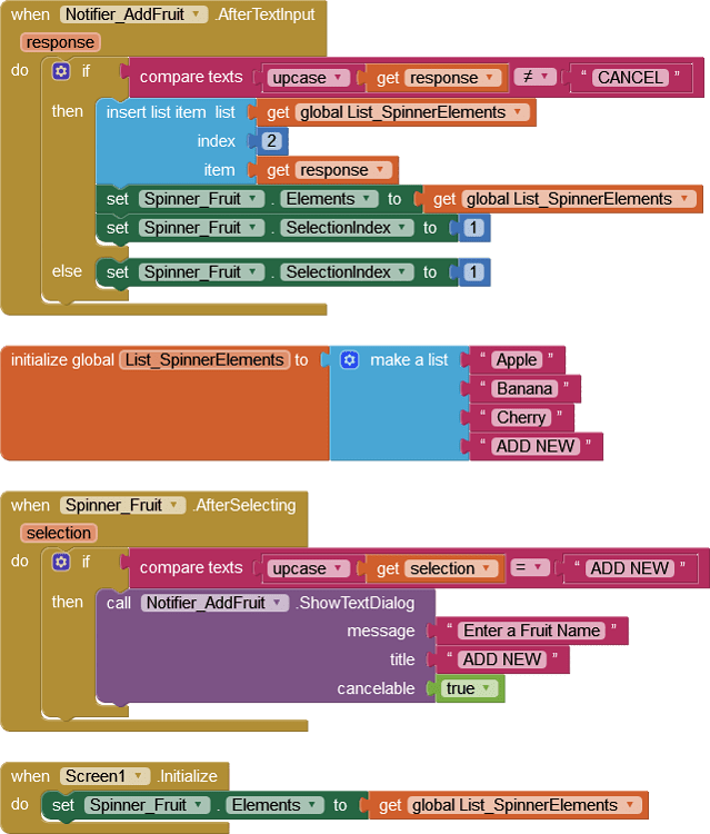 Spinner Elements help - MIT App Inventor Help - MIT App Inventor Community