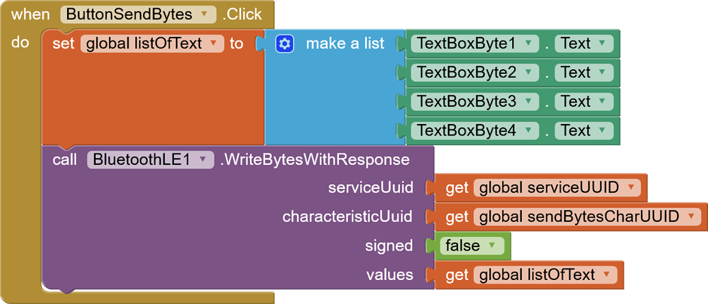 How to send a value/ text through BluetoothLE to Arduino - #17 by dandydude - MIT App Inventor ...