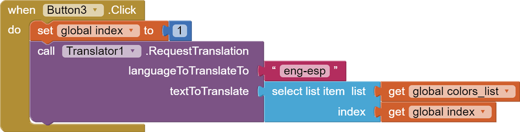 Using a translator to translate words in a list - MIT App Inventor Help ...