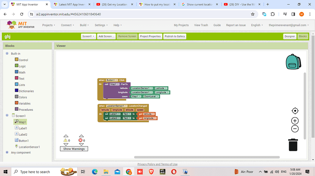 Current location - MIT App Inventor Help - MIT App Inventor Community