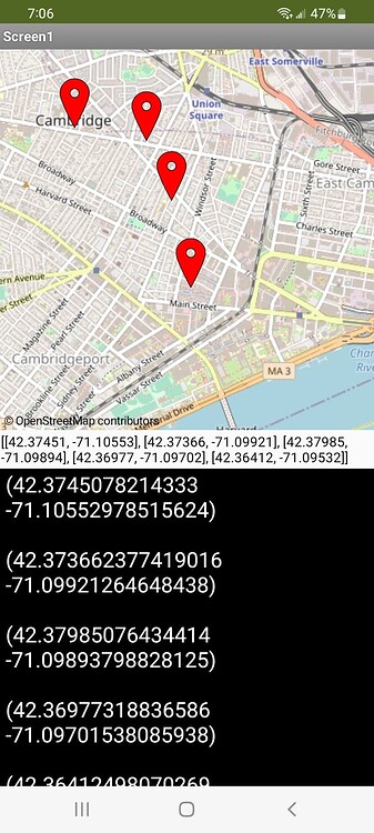 CreateMarker from CSV File of Latitude and Longitude - MIT App Inventor ...