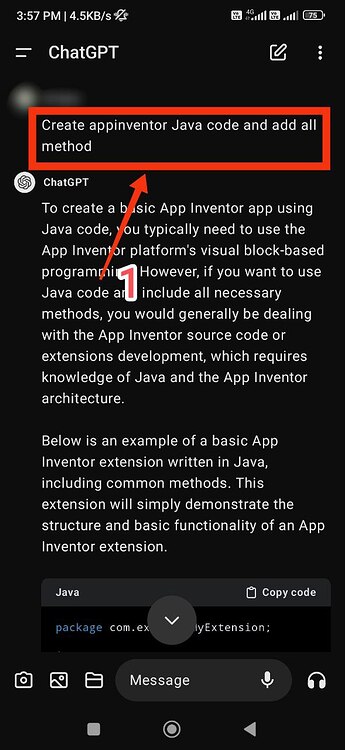 How to Create extension java code help with chatgpt and Create ...