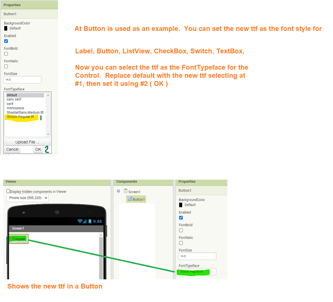 😲 How to import ttf fonts to App Inventor controls - Tutorials and Guides - MIT App Inventor ...