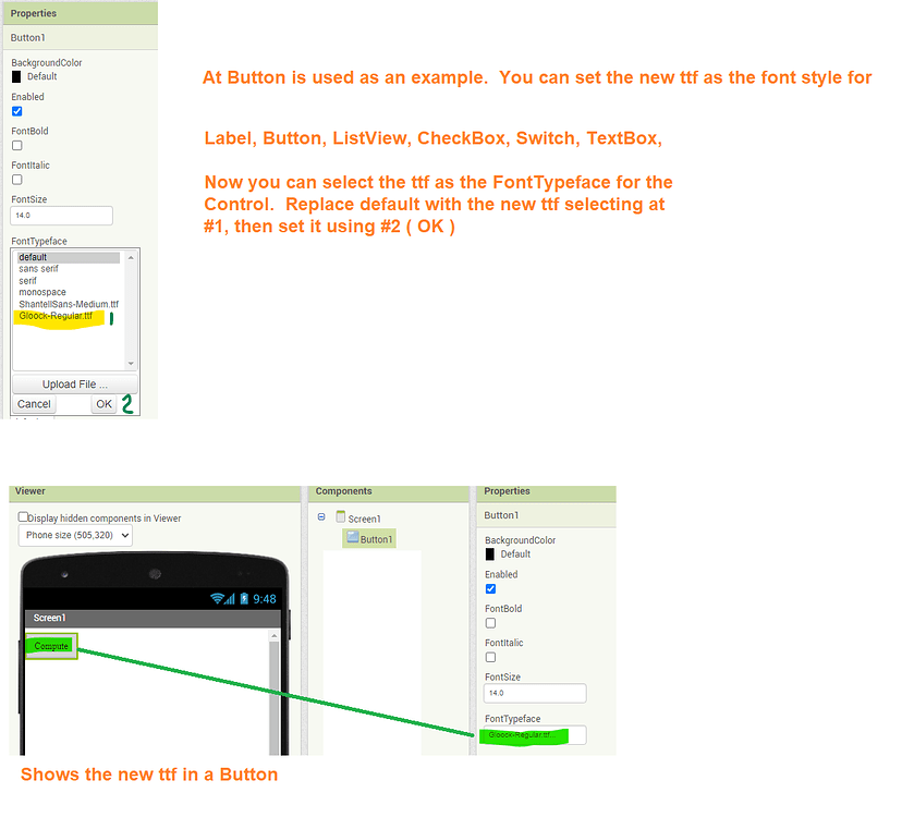😲 How to import ttf fonts to App Inventor controls - Tutorials and Guides - MIT App Inventor ...