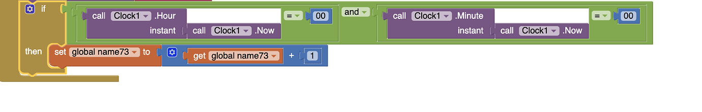 How can I increment a variable at Midnight - MIT App Inventor Help ...