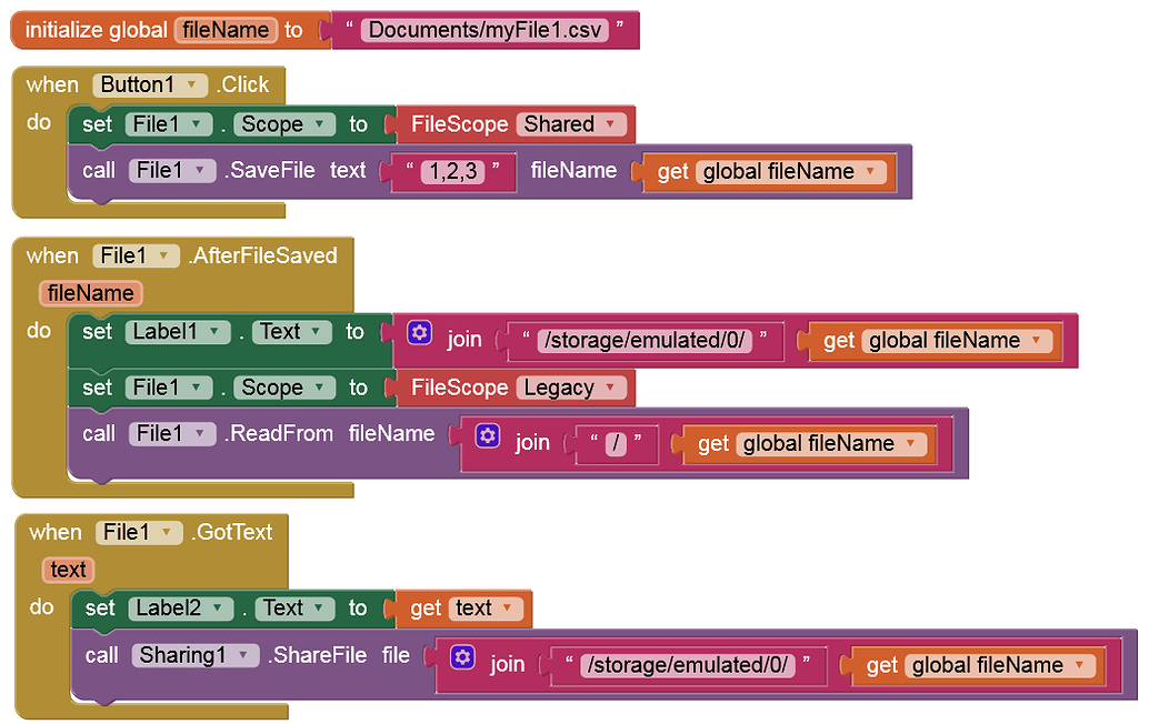 Sharing Csv File Mit App Inventor Help Mit App Inventor Community