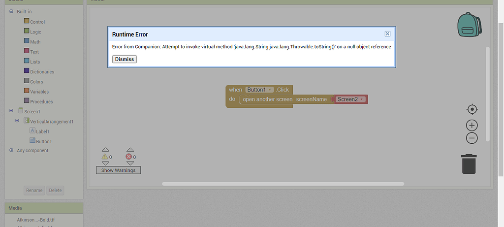 Hello, I'm making a chatbot and this happened. Can you please solve ...