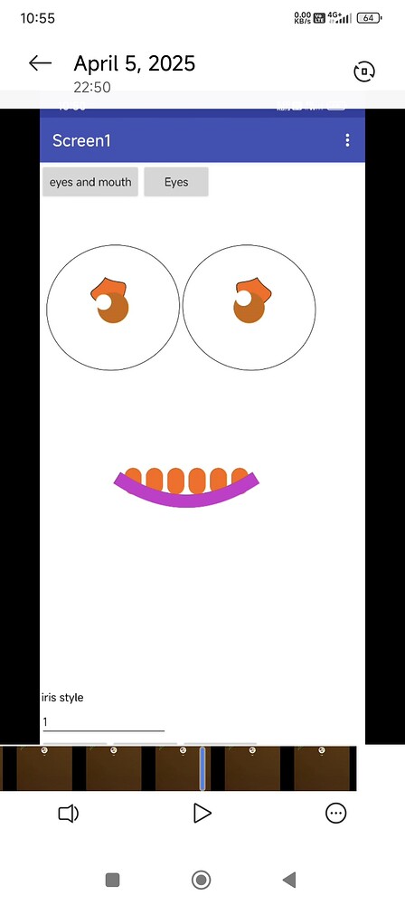 EyeLoader that creates and manages animated eye and mouth components ...