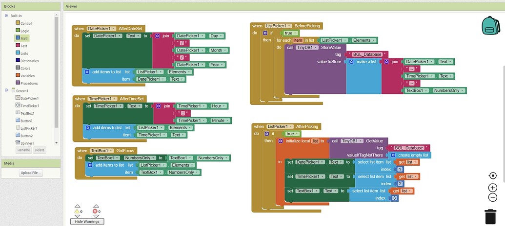 How Do You Use Tinydb And Lists Mit App Inventor Help Mit App Inventor Community