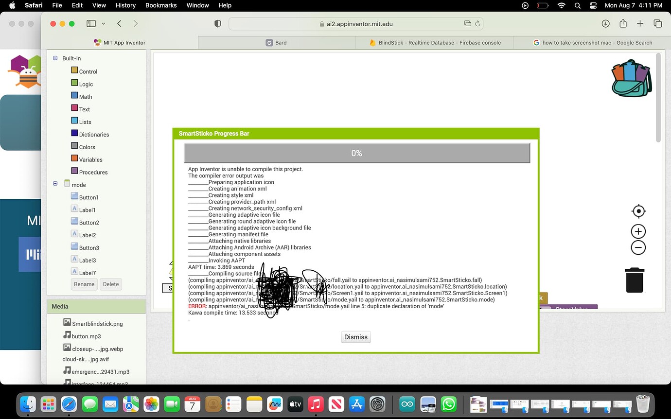 Build error :Duplicate declaration - MIT App Inventor Help - MIT App Inventor Community