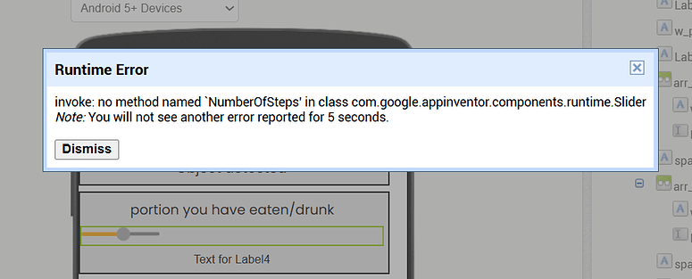 Number of steps function of slider - MIT App Inventor Help - MIT App ...