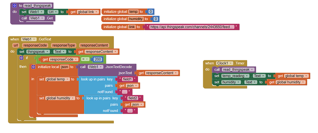 Getting the code from thingspeak to MIT inventor - MIT App Inventor Help - MIT App Inventor ...