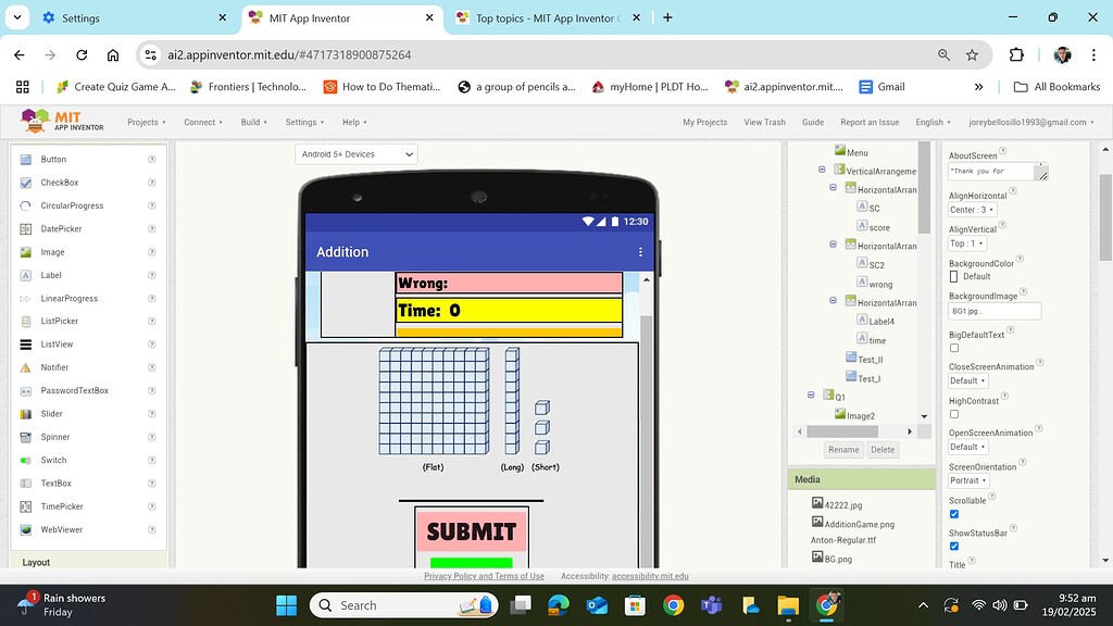Why I can't copy and paste components in my MIT app project? - User ...