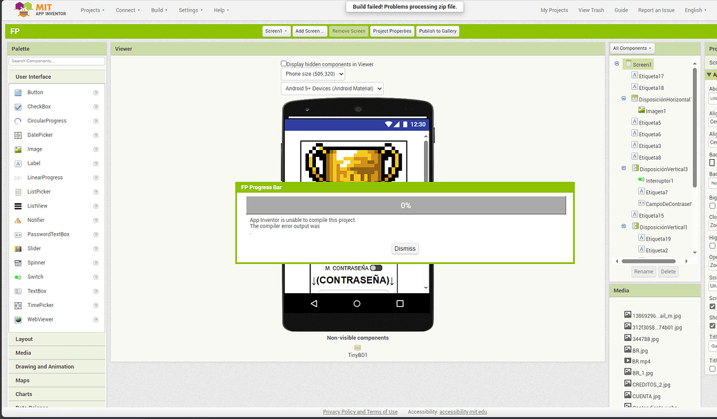 Error The Compiler Error Output Was Bugs And Other Issues Mit App Inventor Community