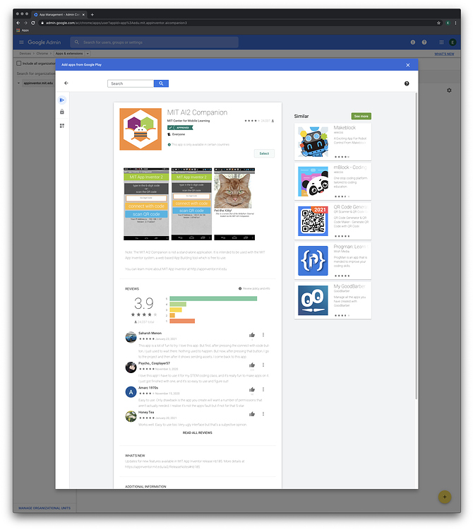 App Inventor Setup Software installation for Chromebook - MIT App ...
