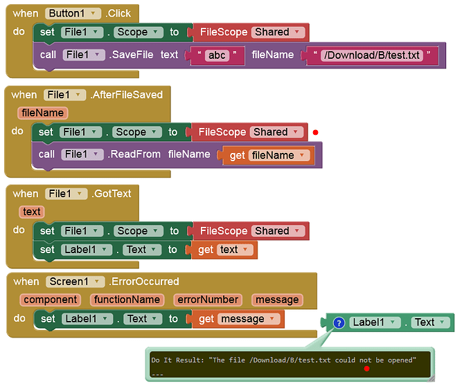 I want to save a file in the desired path - MIT App Inventor Help - MIT App Inventor Community