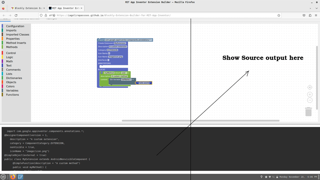 CodeCrafter - Building App Inventor Extensions With Blocks - Extension Development - MIT App ...