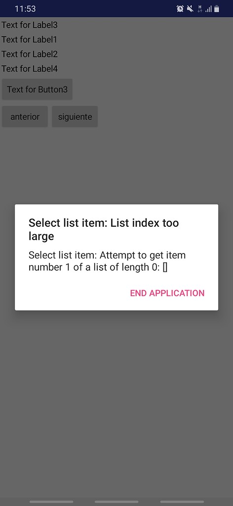 Select list item:list index too large - MIT App Inventor Help - MIT App Inventor Community