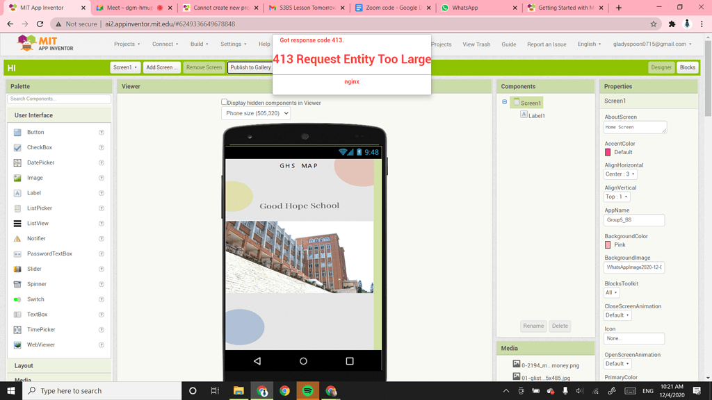 App inventor cannot export my file it said my file are too large - MIT ...
