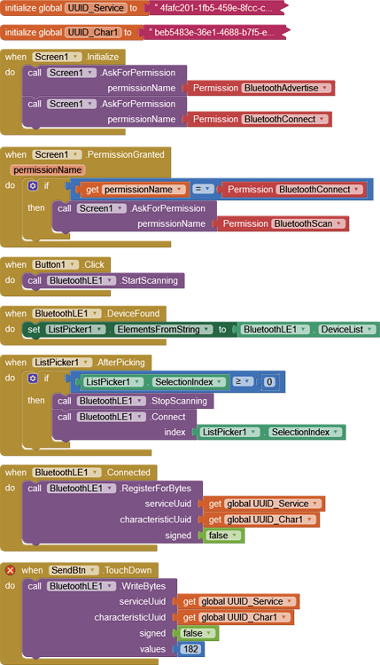 Need help with BluetoothLE Blocks - MIT App Inventor Help - MIT App Inventor Community