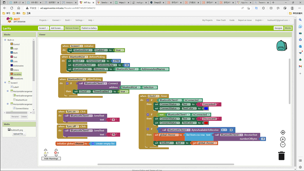 Bluetooth cannot send characters - MIT App Inventor Help - MIT App ...
