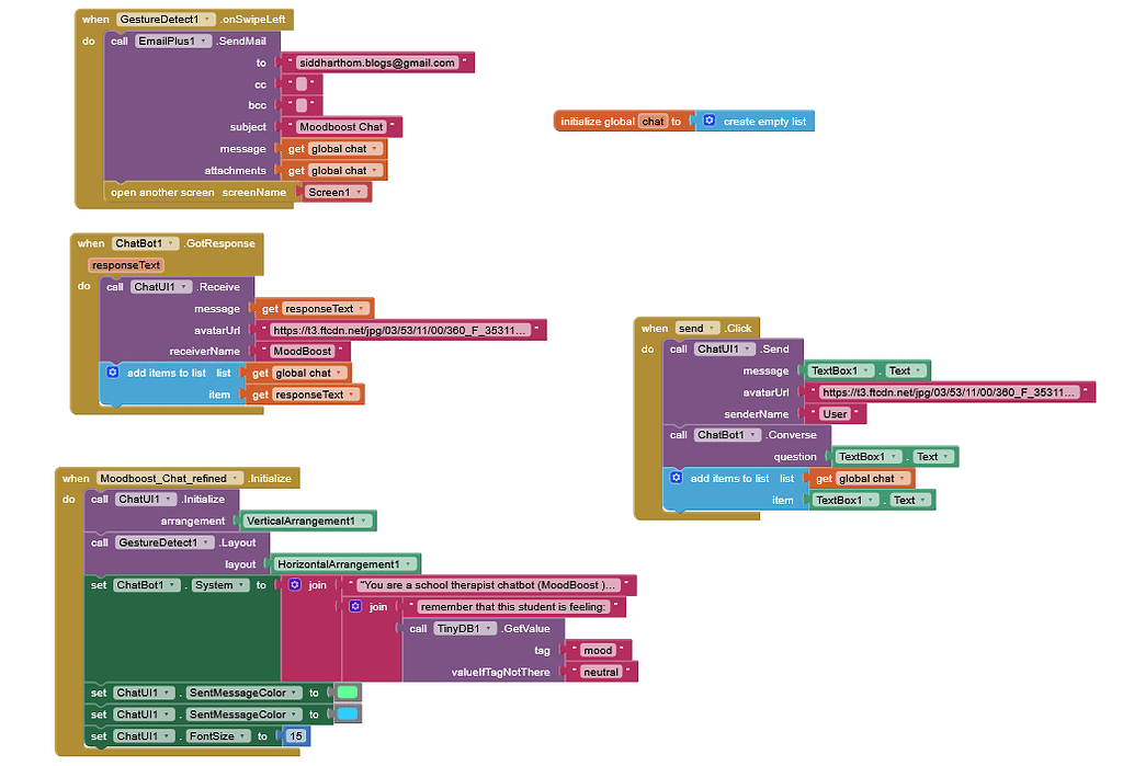 How to send chatbot history through email? - MIT App Inventor Help ...