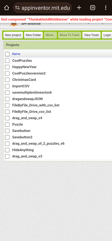 Can't import aia project - Bugs and Other Issues - MIT App Inventor ...