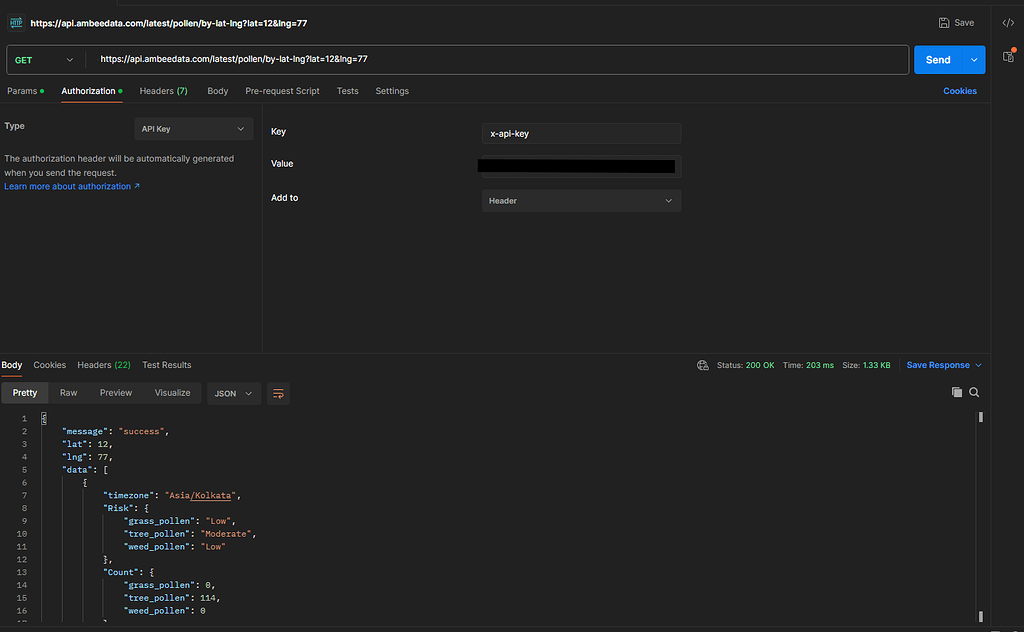 Using Pollen api from Ambee - MIT App Inventor Help - MIT App Inventor Community