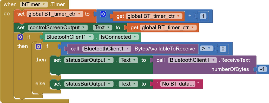 Two Way Bluetooth Arduino Communication Part 2 Mit App Inventor Help Mit App Inventor Community