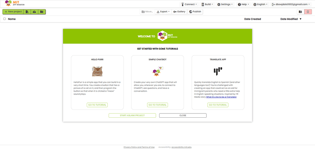 App Inventor account shows blank white screen after login - MIT App ...