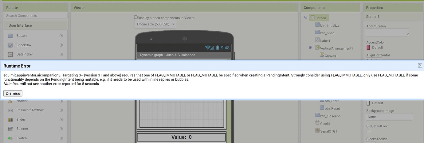 Getting Runtime Error When Trying To Use Serial To Communicate To