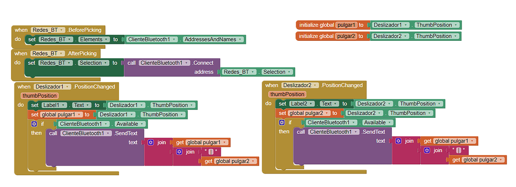 How To Send The Value Of 2 Sliders By Bluetooth To Arduino Mit App Inventor Help Mit App