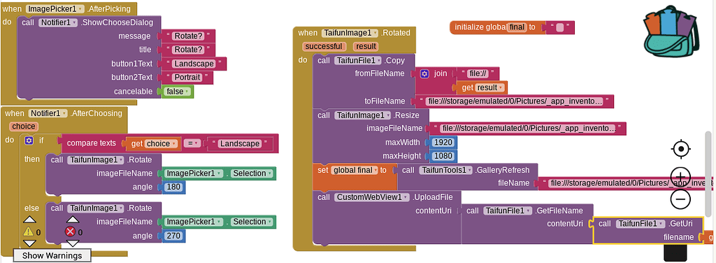 Help with Customwebview Upload issue (also using Taifunfile and ...