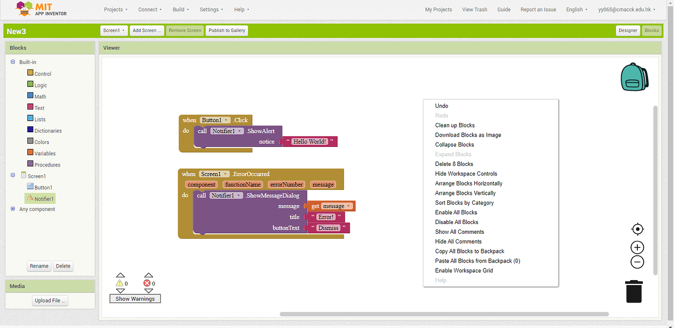 How do I find blocks or procedures in large app? - MIT App Inventor ...