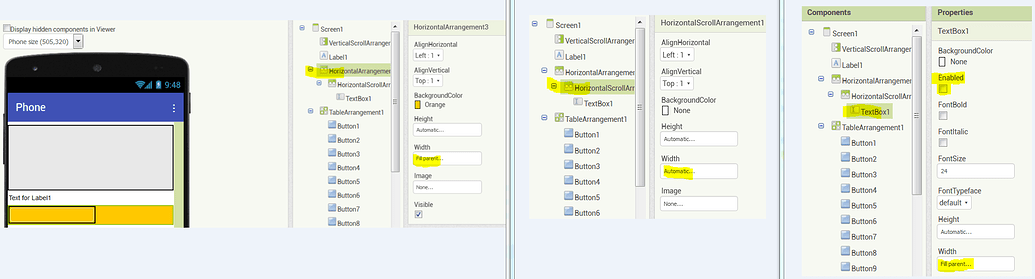 Horizontal scroll arrangement does not fill the screen - MIT App ...
