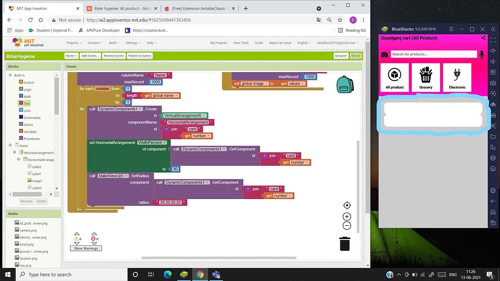 How do you add space between two dynamic components? - MIT App Inventor ...