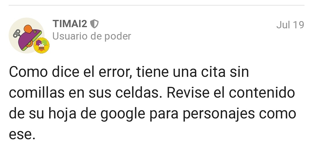 Syntax Error: quote in unquoted cell. Cannot parse text argument - MIT App Inventor Help - MIT ...