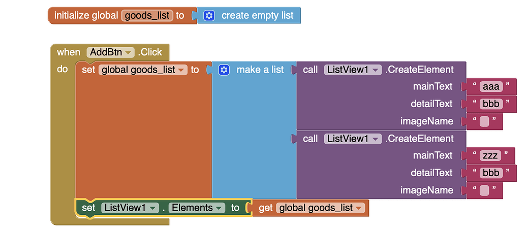 ListView Bug: Adding New Elements Through Blocks Wrong Behavior - Bugs and Other Issues - MIT ...