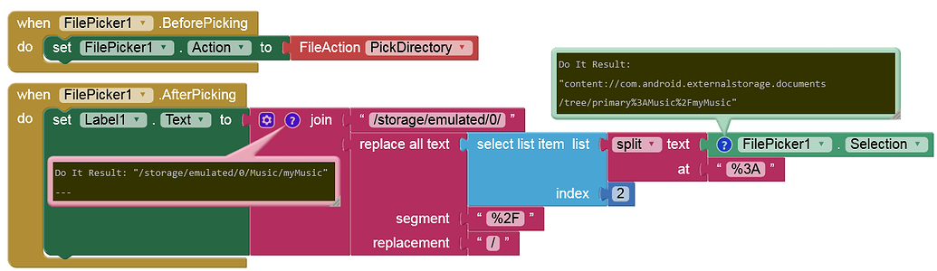 Choose directory via FilePicker - MIT App Inventor Help - MIT App ...