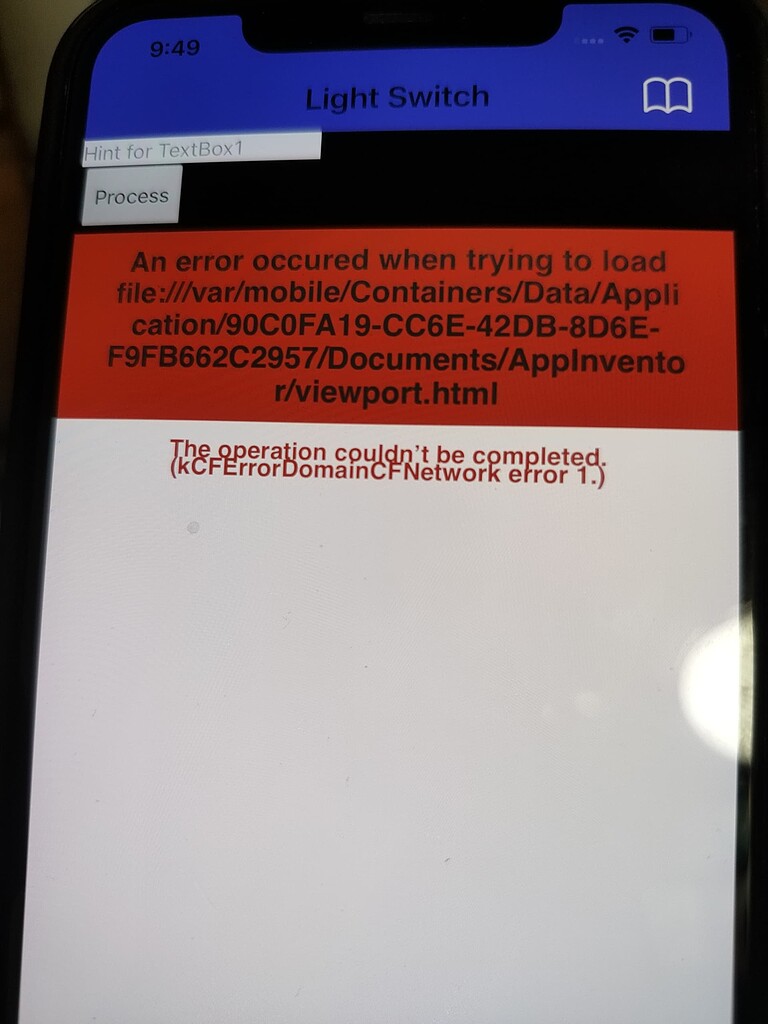 Loading Html File From Ios Caused Error On Ios But Not Android App