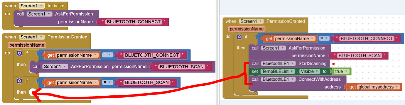 Android permissions - BLE - Android 12 - MIT App Inventor Help - MIT App Inventor Community