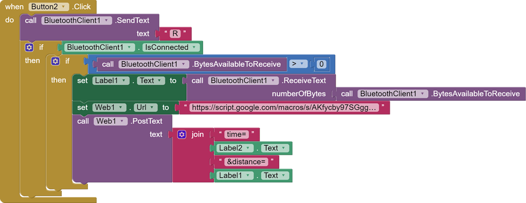I don't know where I did wrong but google spreadsheet is not receiving any data - MIT App ...