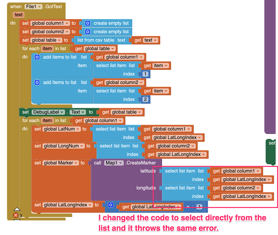 CreateMarker from CSV File of Latitude and Longitude - MIT App Inventor Help - MIT App Inventor ...