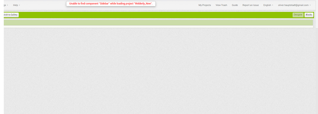 Unable to find component "Sidebar" while loading project "project-name" - MIT App Inventor Help ...