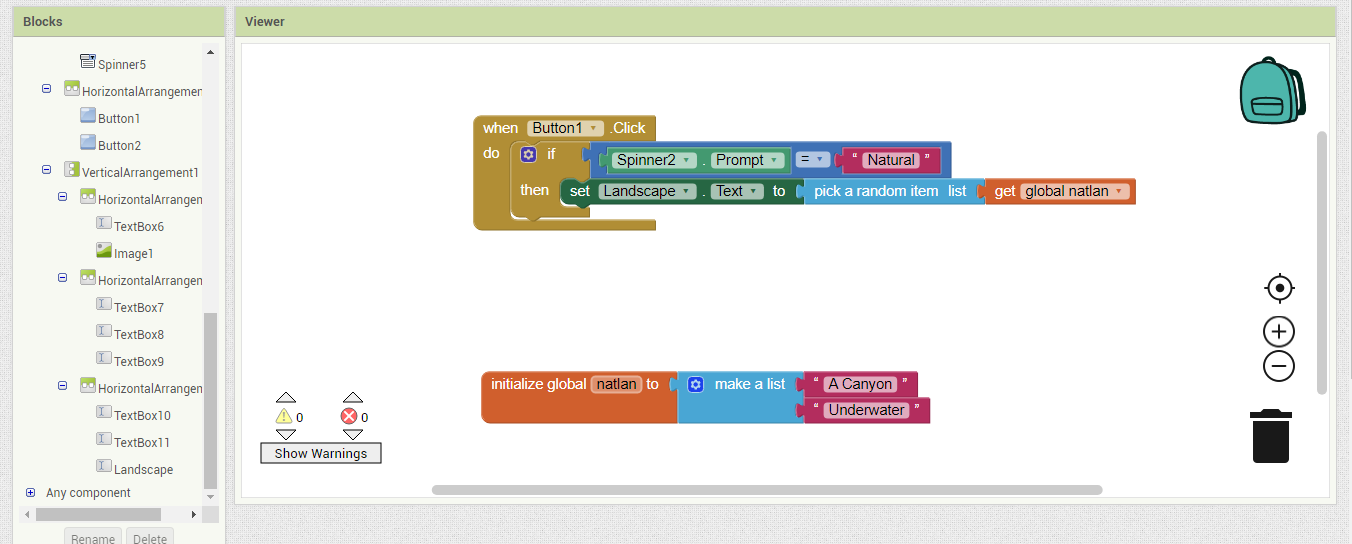 Select A Category And Display Random List Item MIT App Inventor Help 