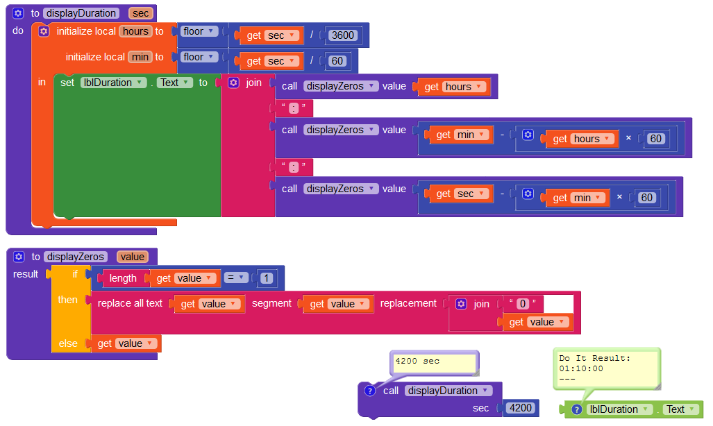 How Change Time Format 2 By TIMAI2 MIT App Inventor Help MIT 