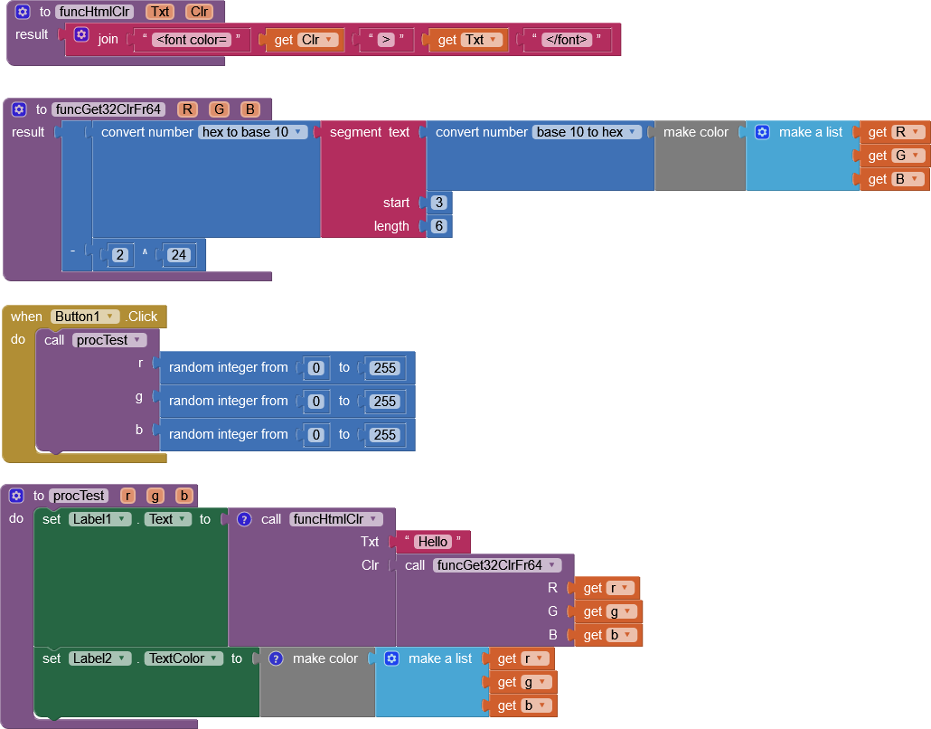 Label HTML Color Code MIT App Inventor Help MIT App Inventor Community