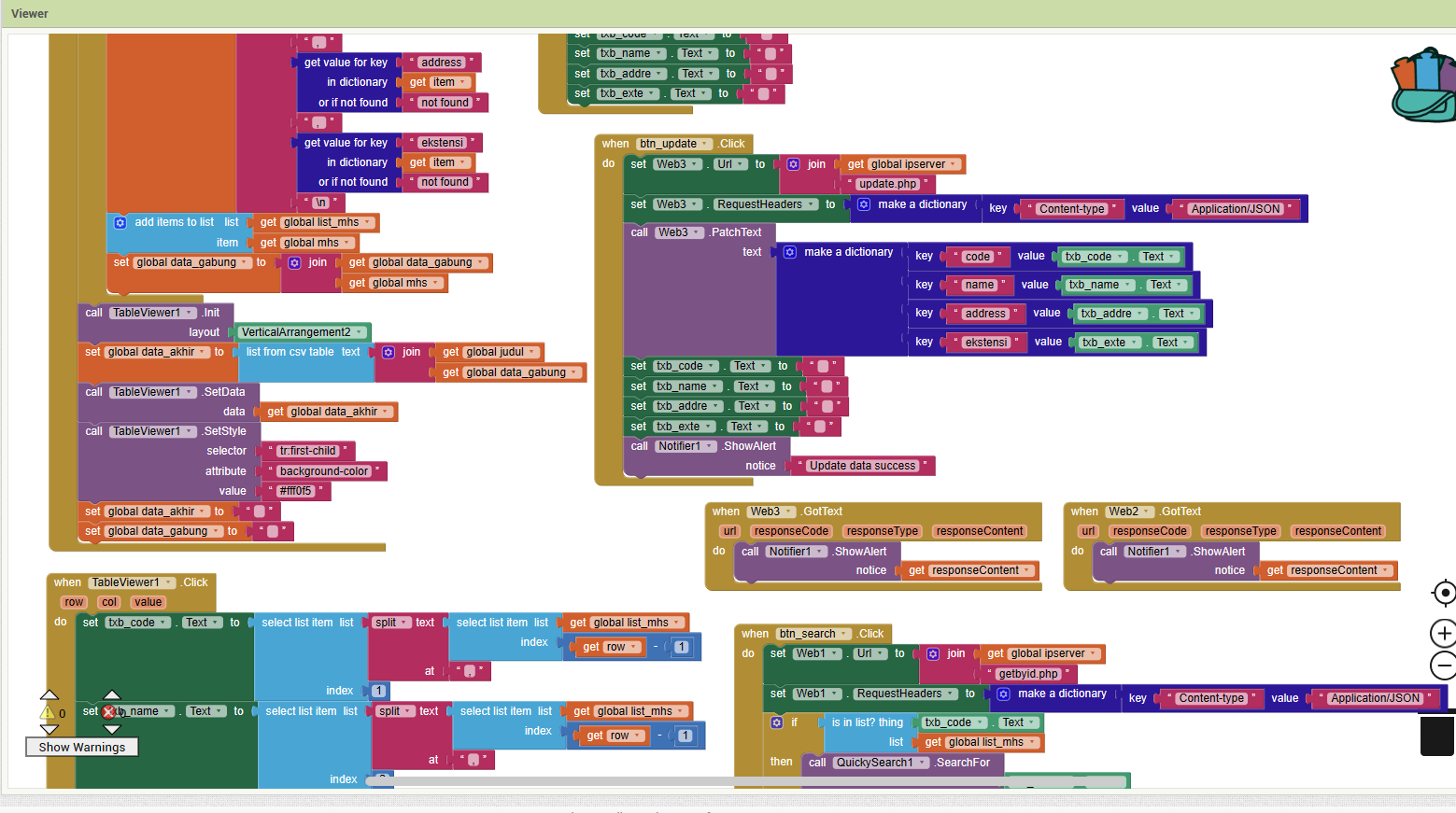 Table Viewer is not showing - MIT App Inventor Help - MIT App Inventor ...