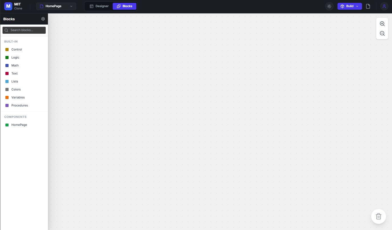 Coming soon open Mit Builder React + Blockly frontend MIT App Inventor ...